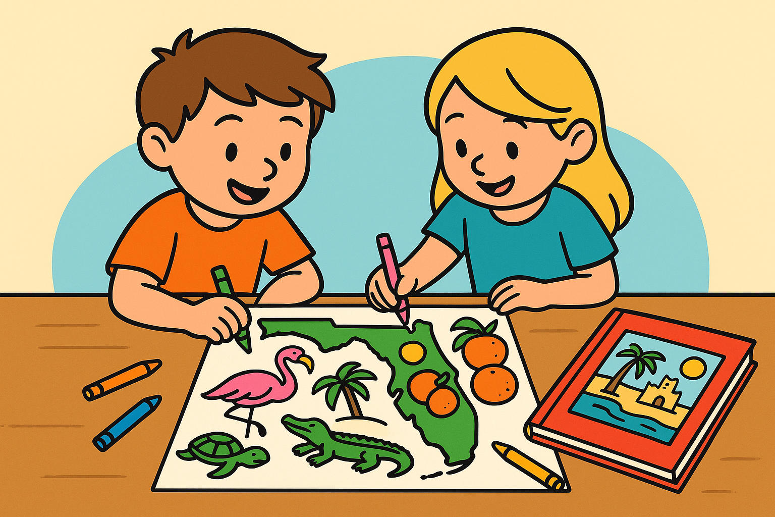 New Florida-Themed Coloring Book for Kids Celebrates State Landmarks ...